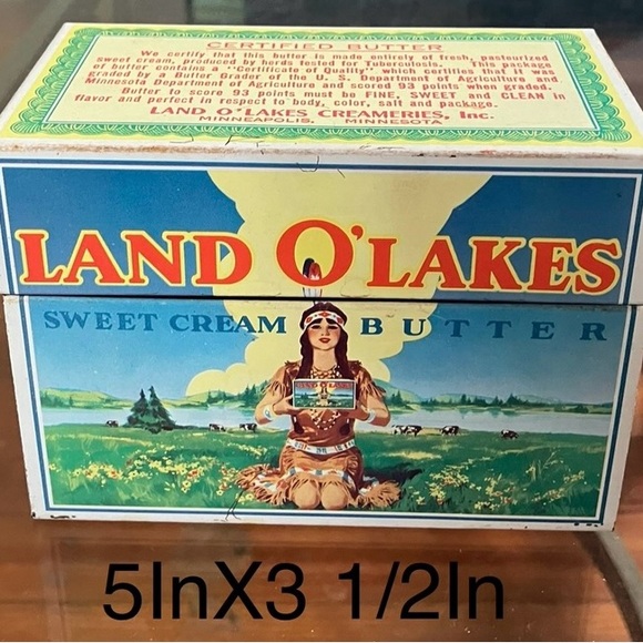 Land O’Lakes | Kitchen | Vintage Land O Lakes Sweet Cream Butter Metal ...